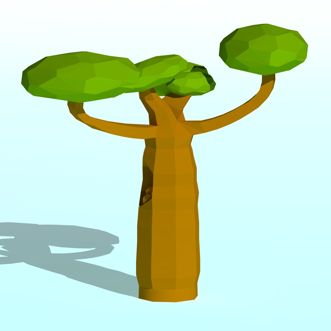 3D Baobab Tree Cartoon - TurboSquid 1311207