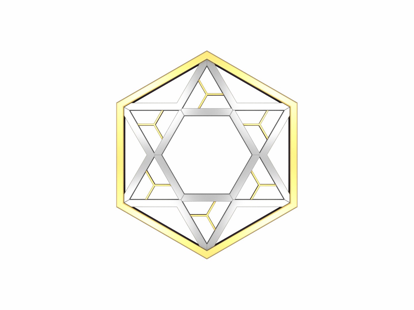Star david hexagon model - TurboSquid 1417477