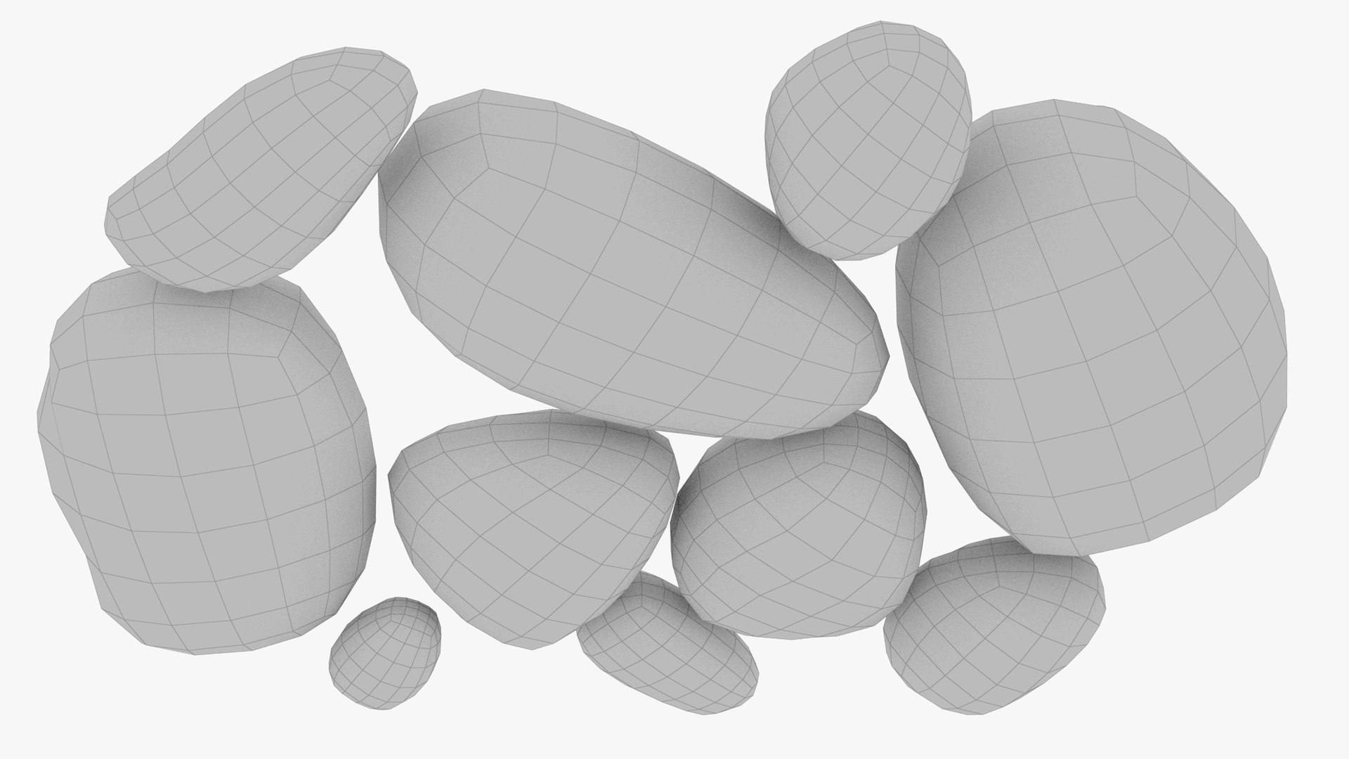 3D Pebbles Set - TurboSquid 1584938