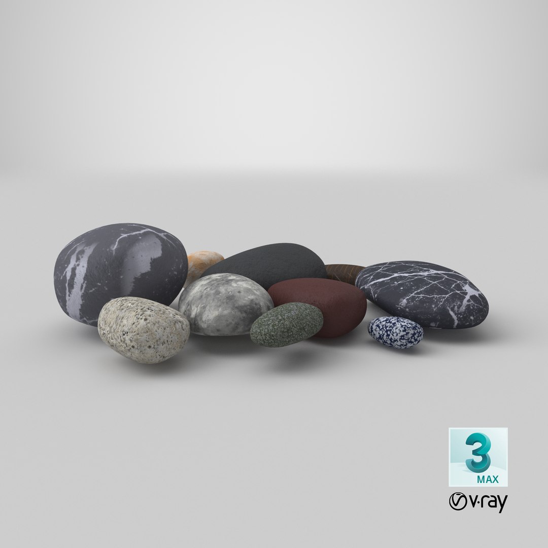 3D pebbles set - TurboSquid 1584938