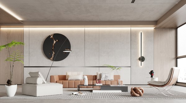 G3-3D Modern Villa Interior Scene Rendered By VRAY model 3D 모델 ...