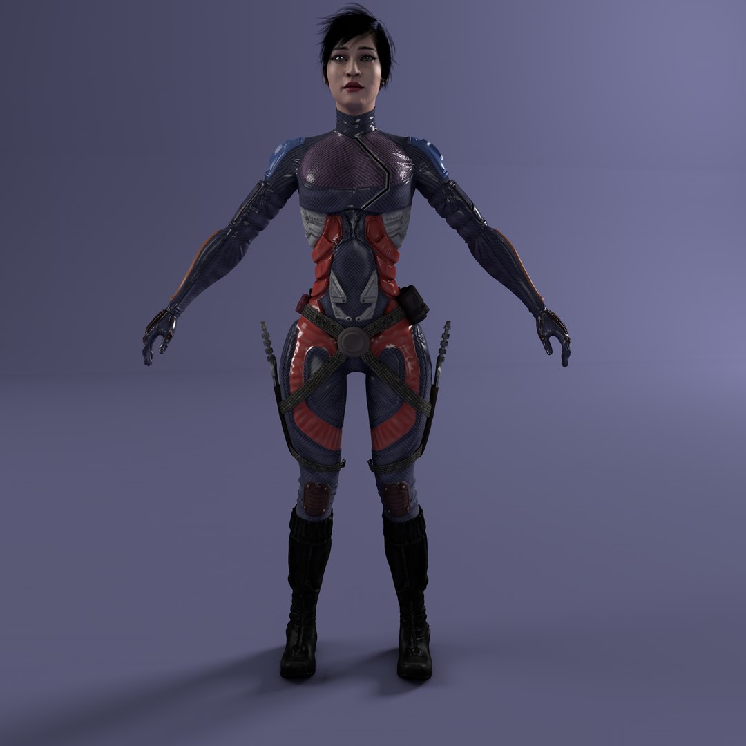 Action Woman Character 3D Model - TurboSquid 1593047