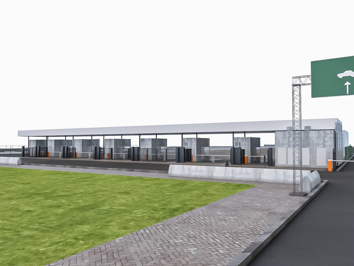 Transport Checkpoint 3D Model - TurboSquid 1751266