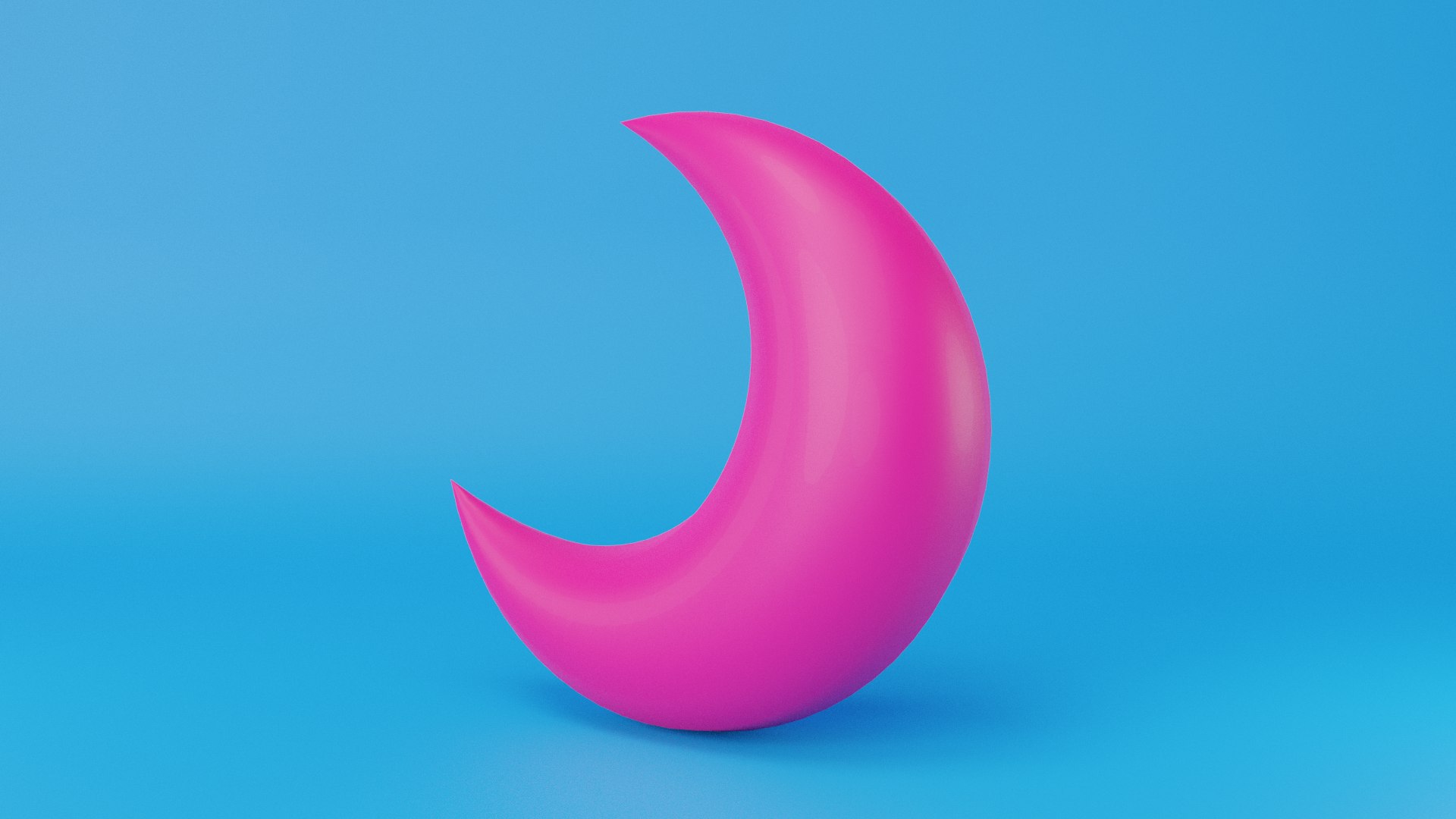 3D Model Pink Moon Icon - TurboSquid 2088641