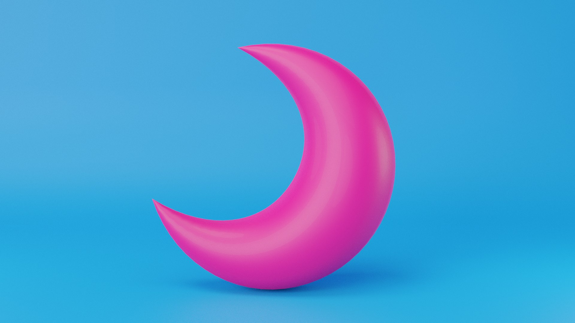 3D Model Pink Moon Icon - TurboSquid 2088641