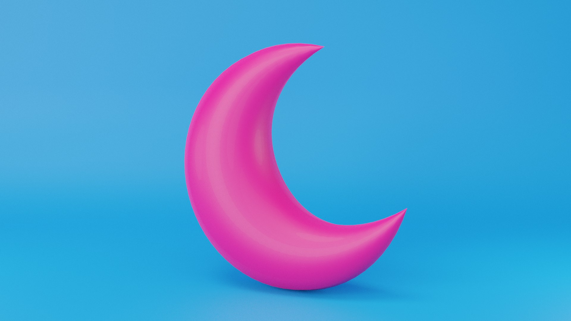 3D Model Pink Moon Icon - TurboSquid 2088641