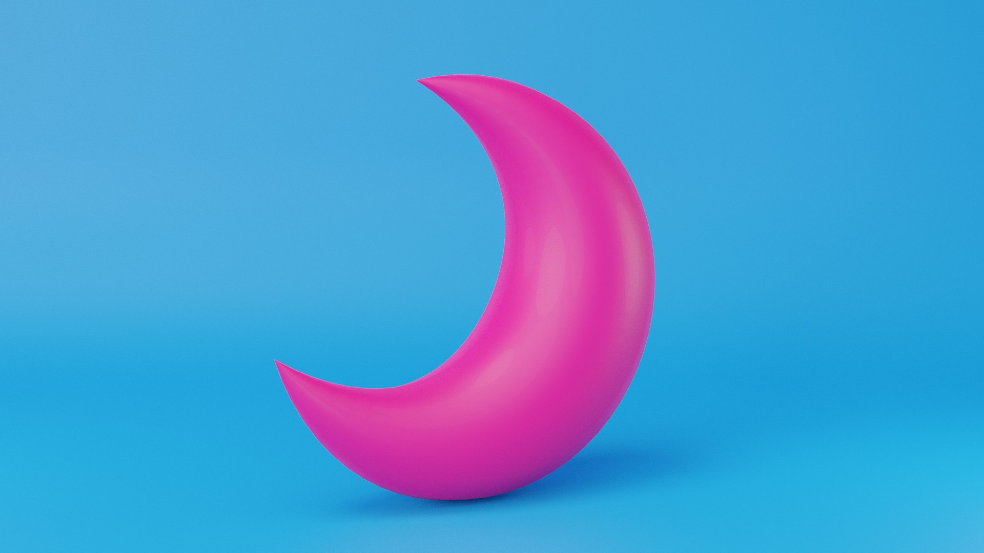 3D Model Pink Moon Icon - TurboSquid 2088641