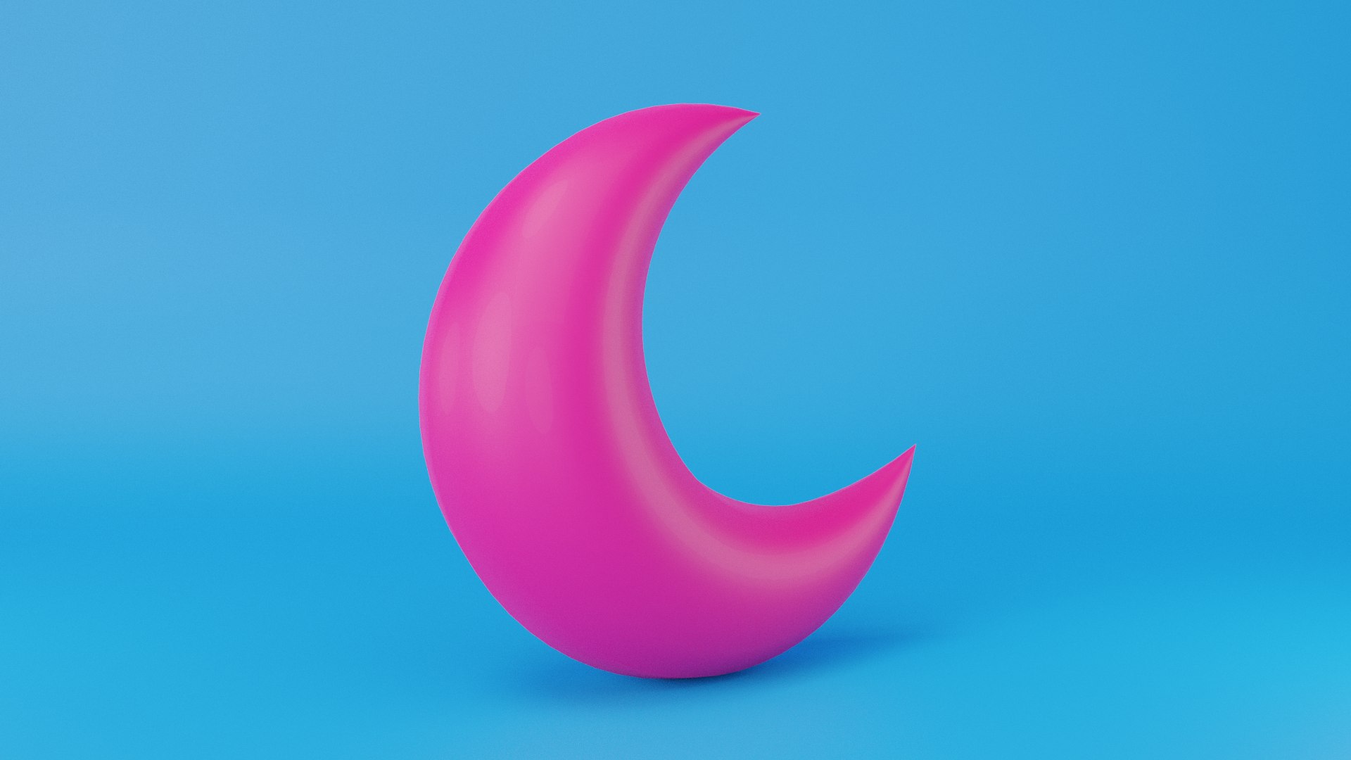 3D Model Pink Moon Icon - TurboSquid 2088641