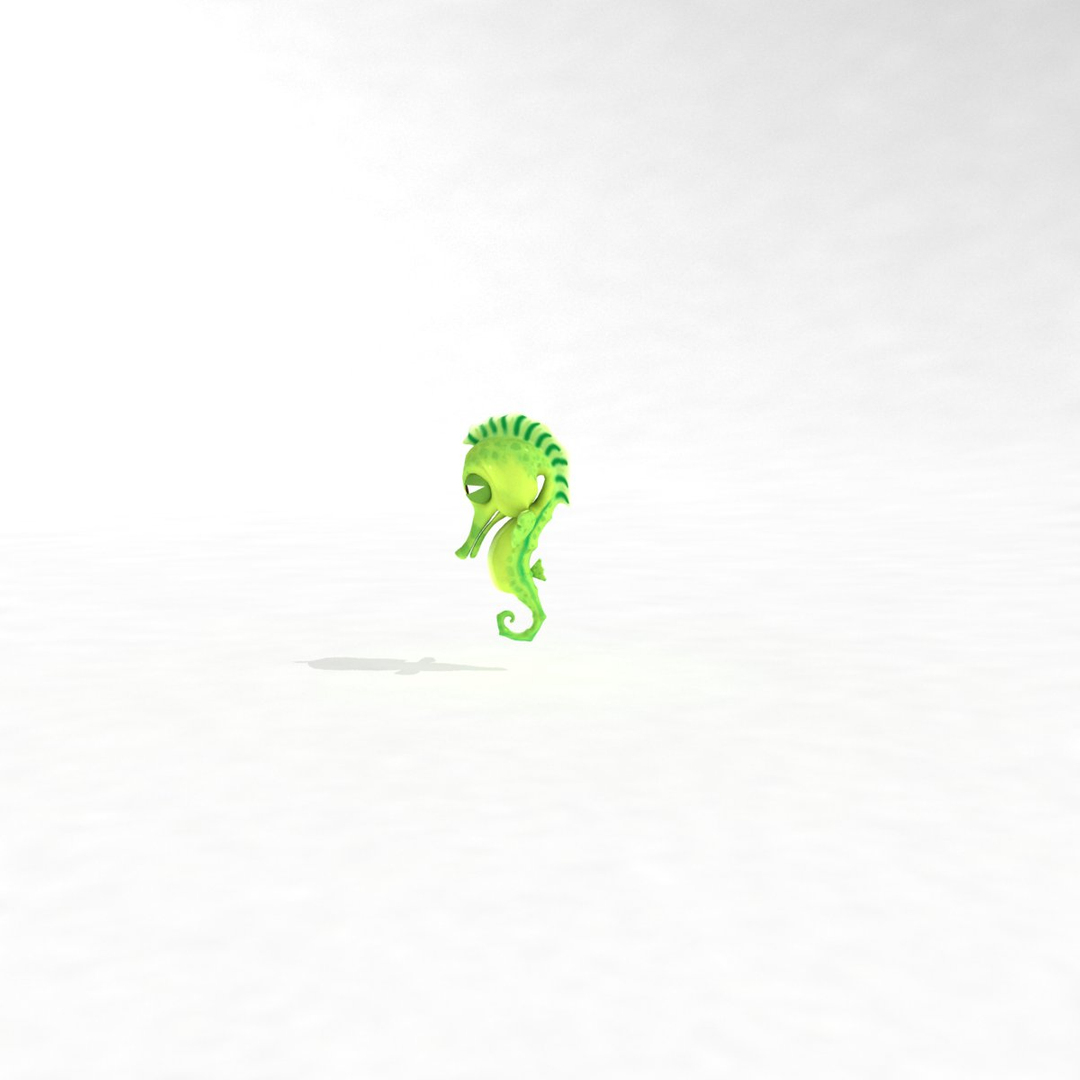 3d Max Seahorse Animation Water