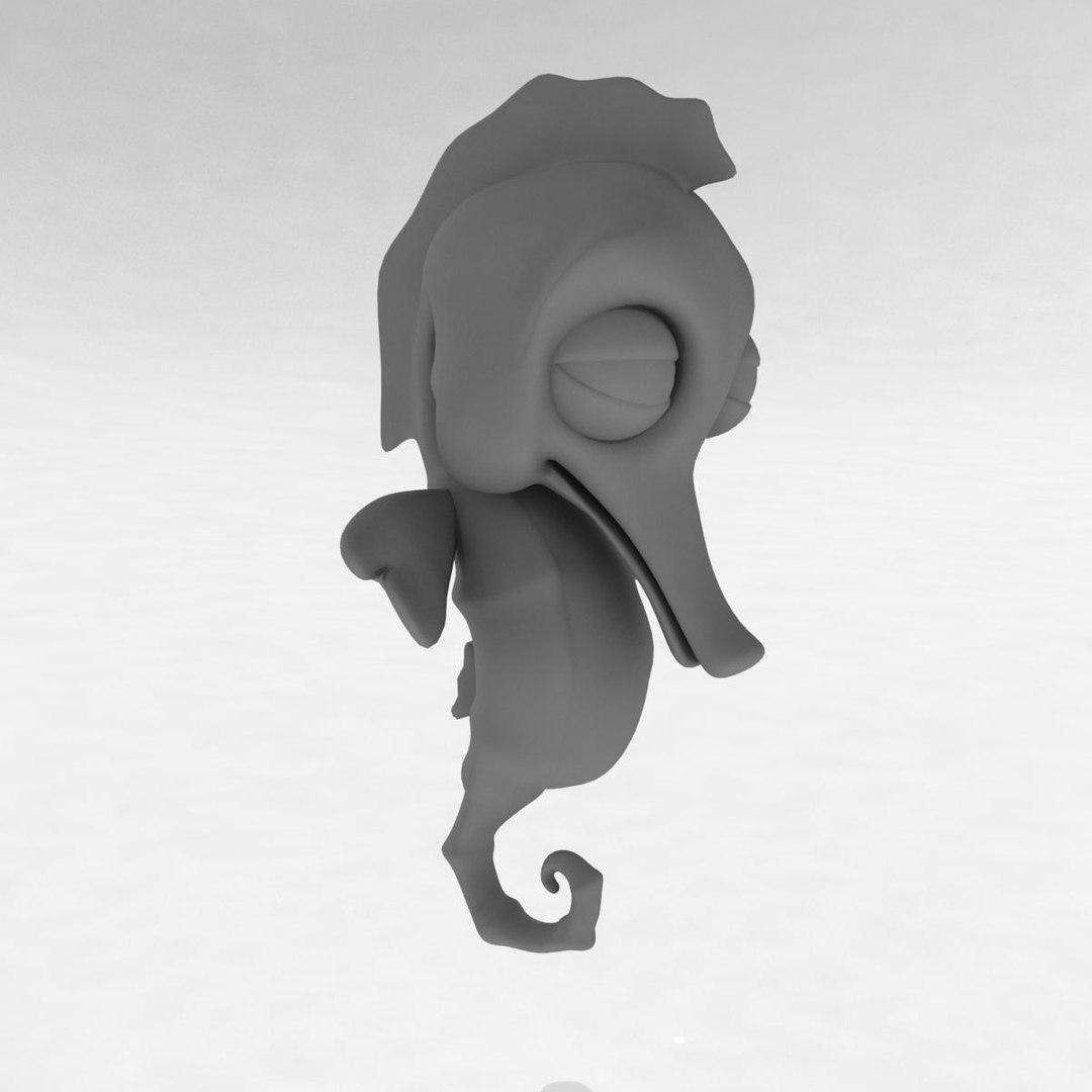 3d Max Seahorse Animation Water
