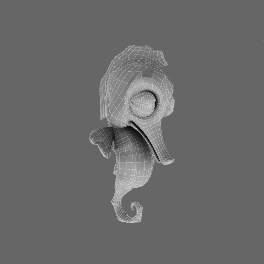 3d Max Seahorse Animation Water