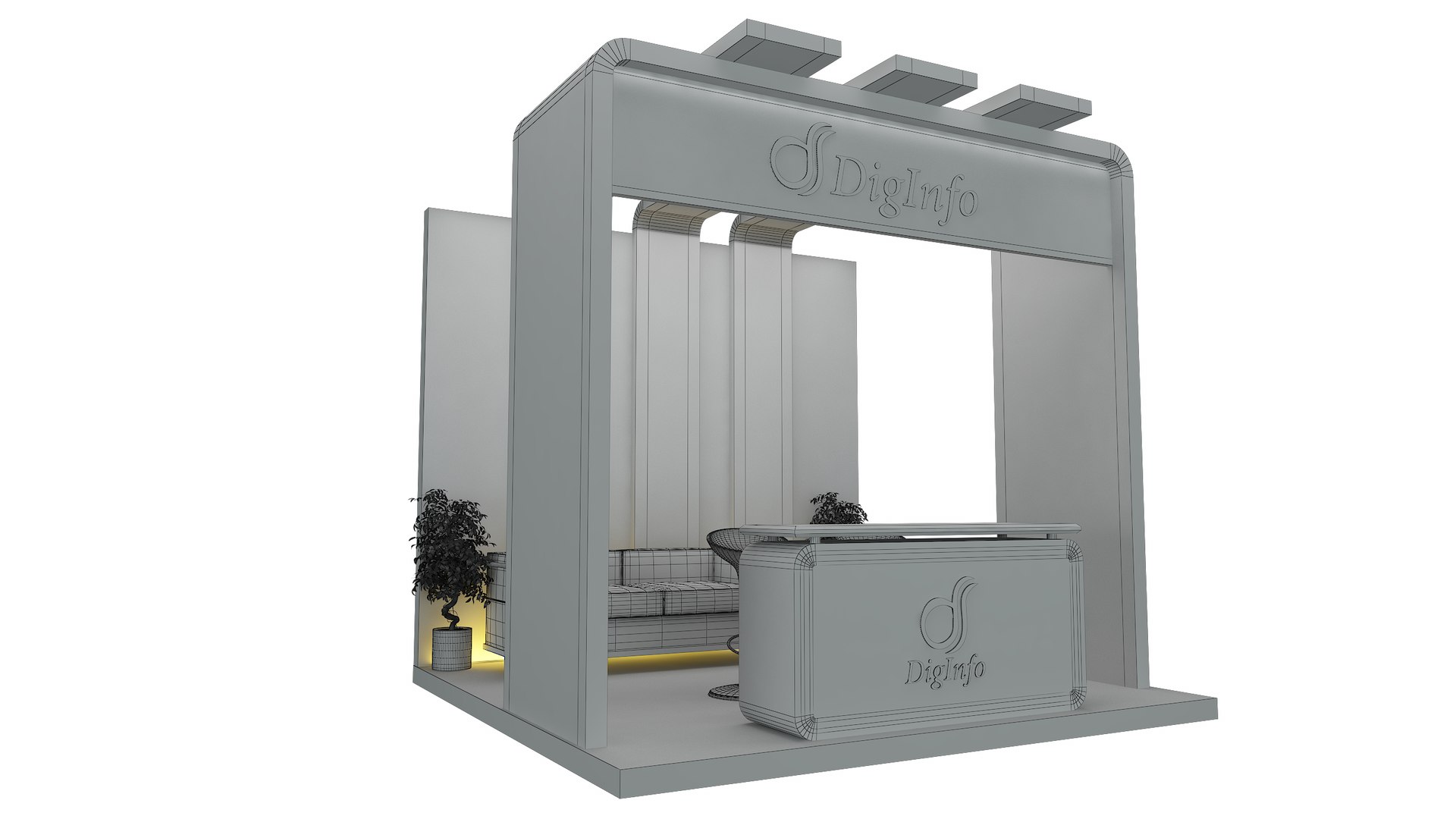 Exhibition Stall Collection 10x10 model - TurboSquid 1978077