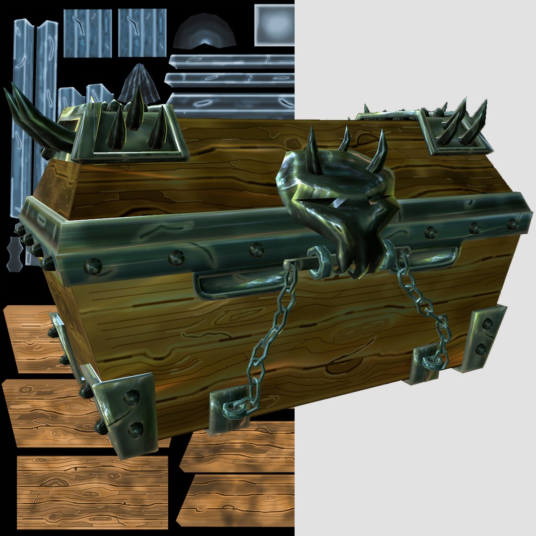 3D model chest games handpaint - TurboSquid 1245011
