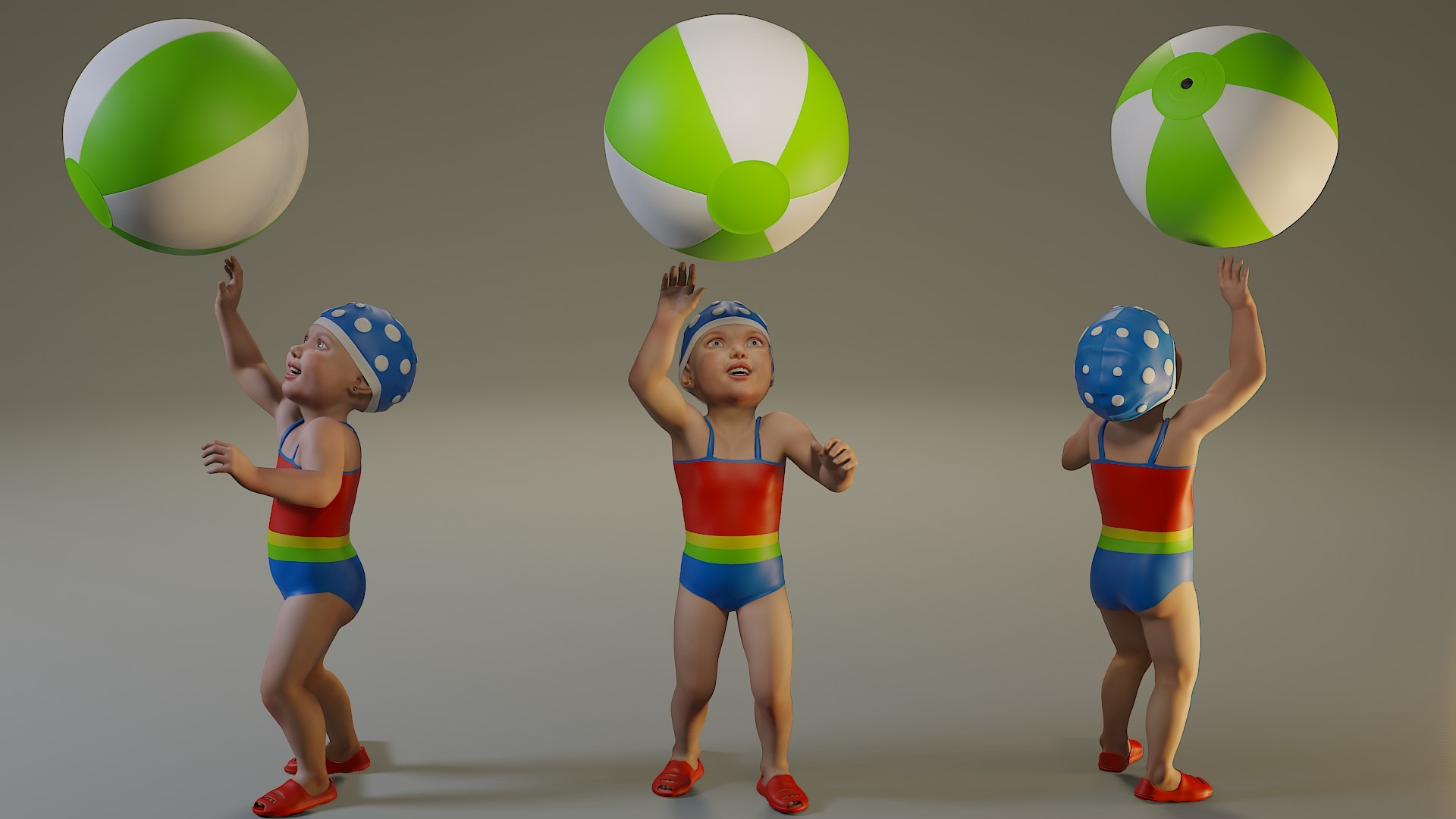 3D Child Female Swwimmingpool Swim Pool Model - TurboSquid 1690428