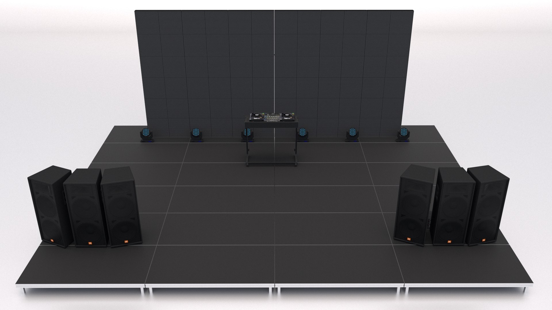 3D Dj Booth Stage - TurboSquid 1746461