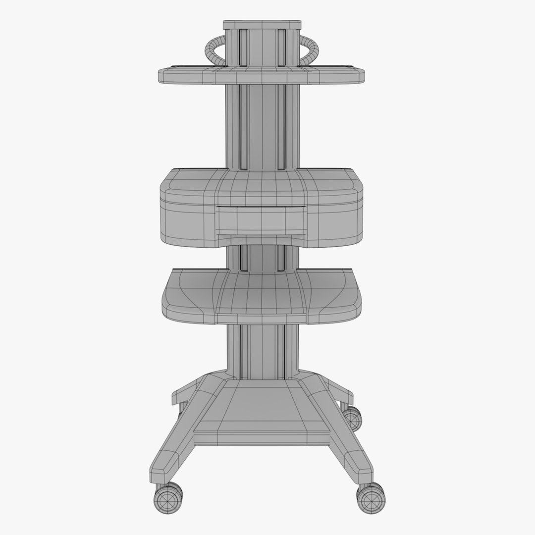 3d Model Medical Equipment Trolley