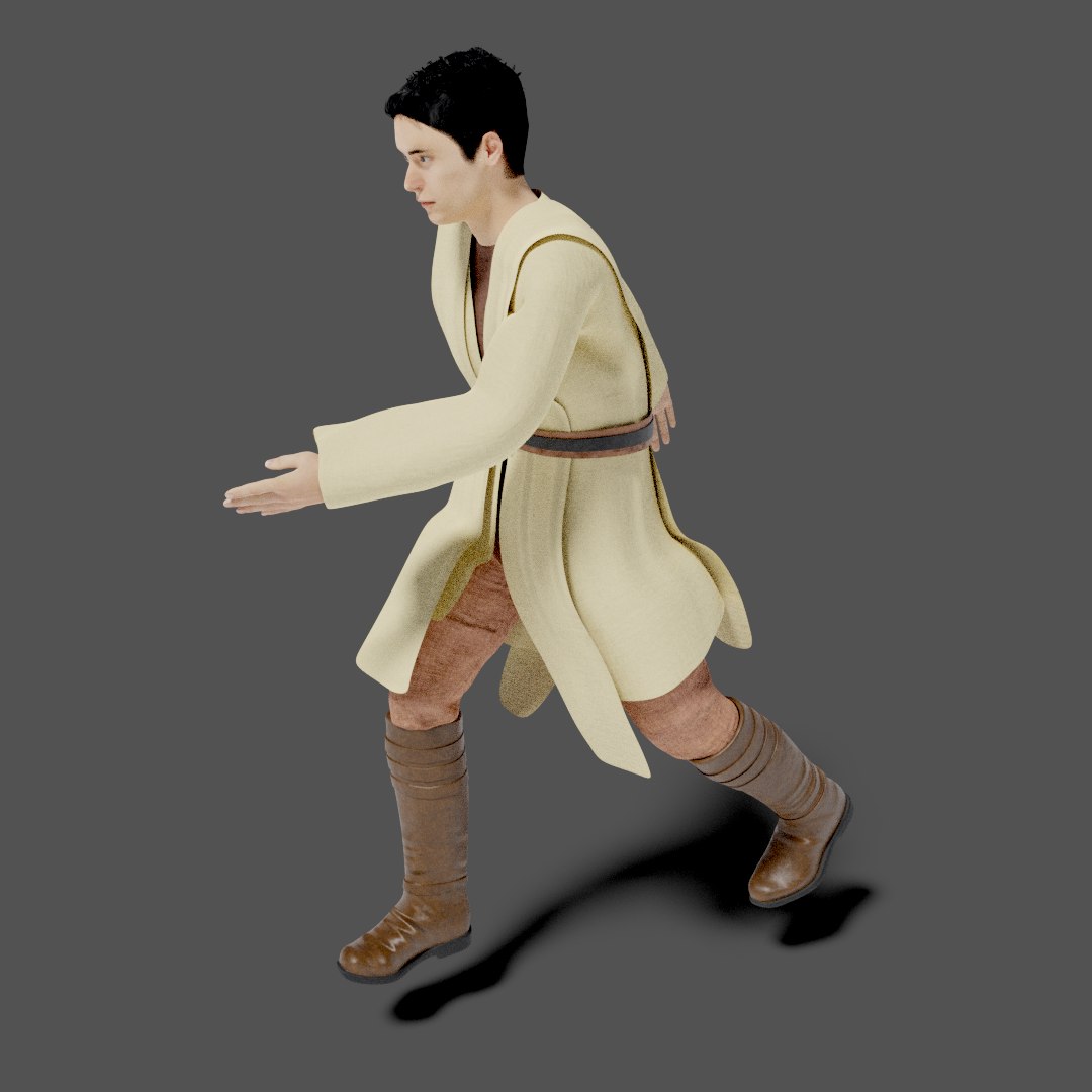 3D Model Rigged Jedi Animations - TurboSquid 1600311