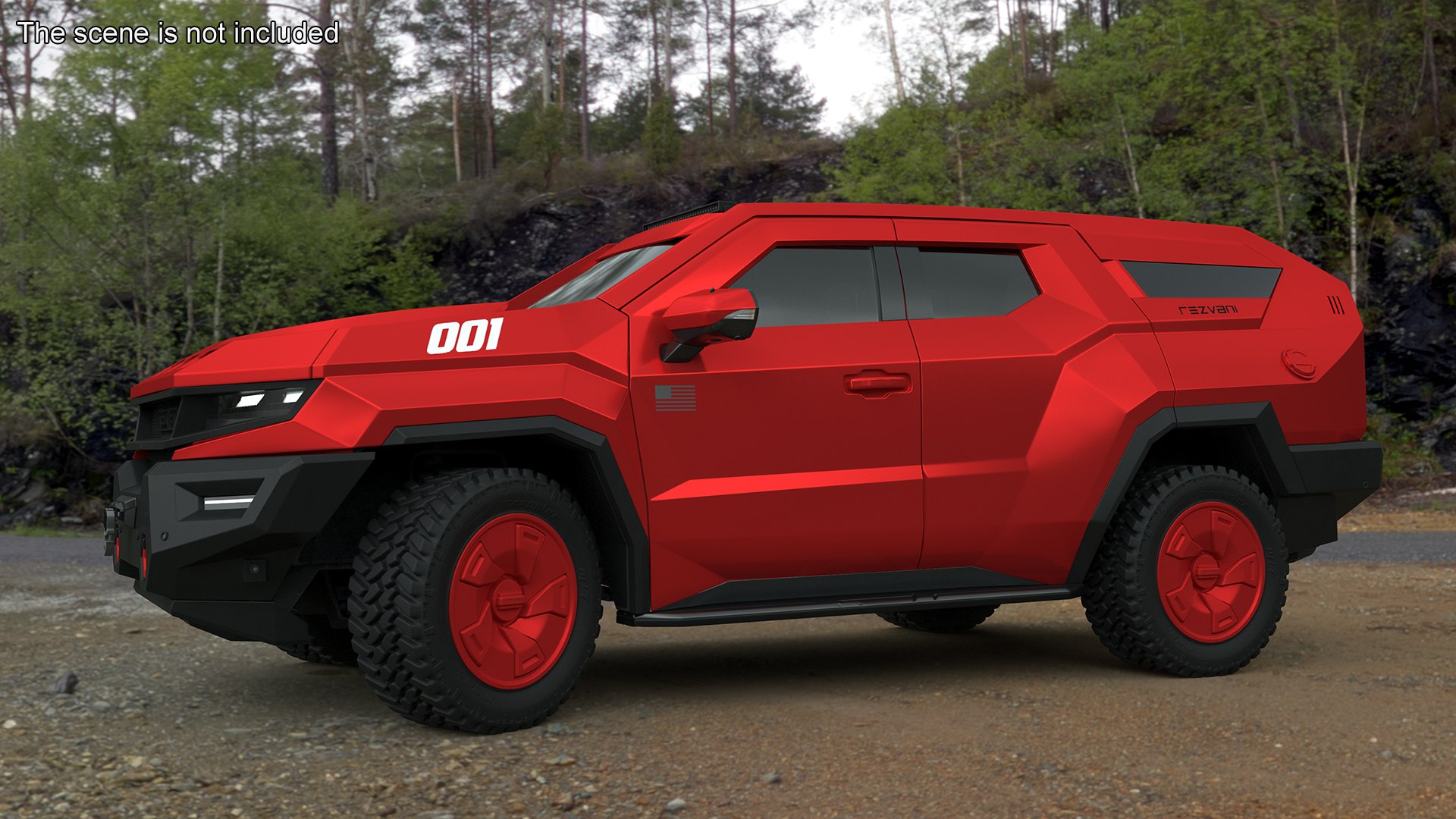 3D Armored SUV 2024 Rezvani Vengeance Red Rigged - TurboSquid 2302786