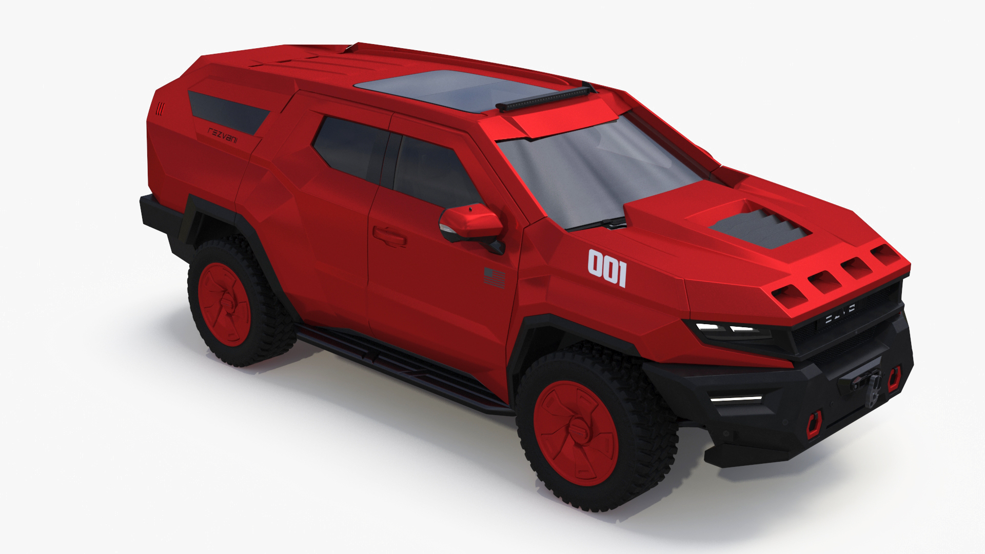 3D Armored SUV 2024 Rezvani Vengeance Red Rigged - TurboSquid 2302786