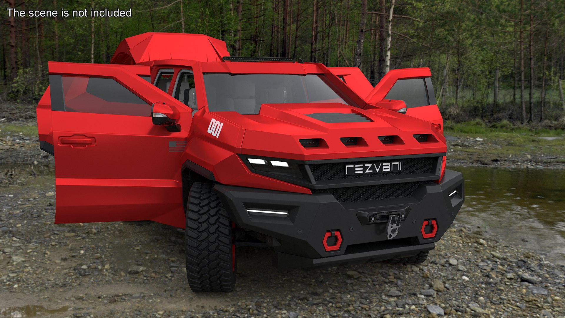 3D Armored SUV 2024 Rezvani Vengeance Red Rigged - TurboSquid 2302786