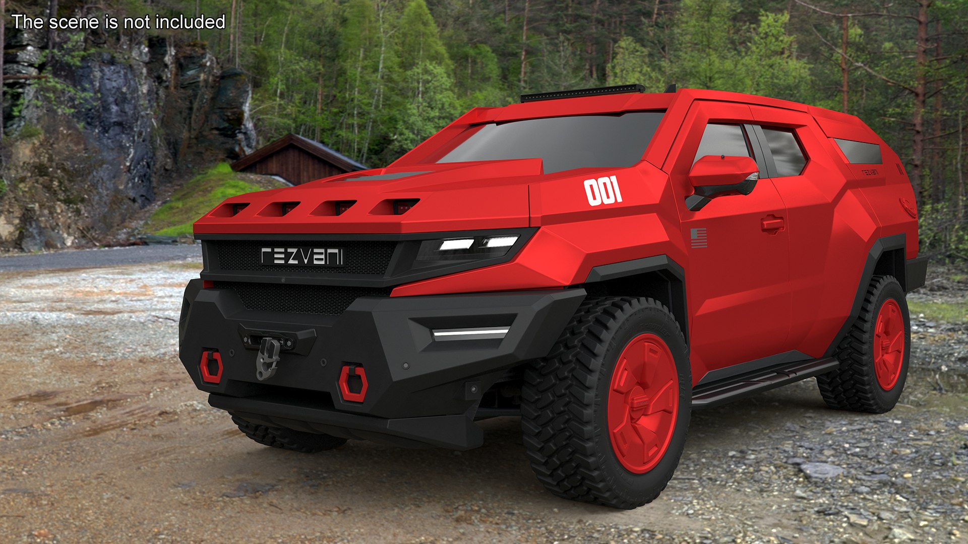 3D Armored SUV 2024 Rezvani Vengeance Red Rigged - TurboSquid 2302786