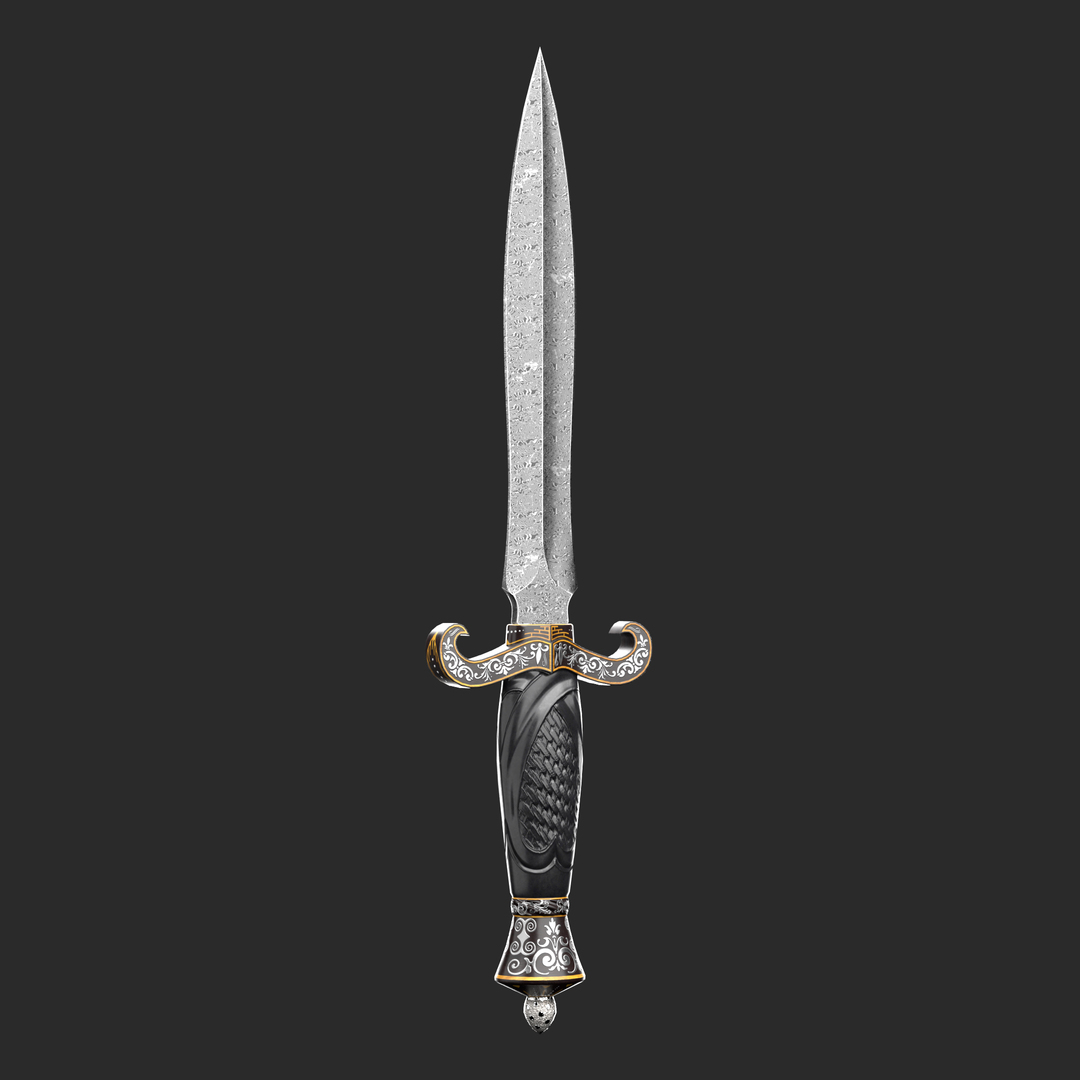 Dagger black 3D model - TurboSquid 1649710