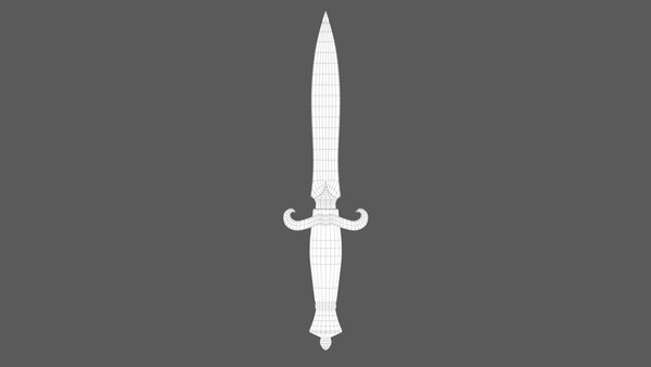 Dagger black 3D model - TurboSquid 1649710