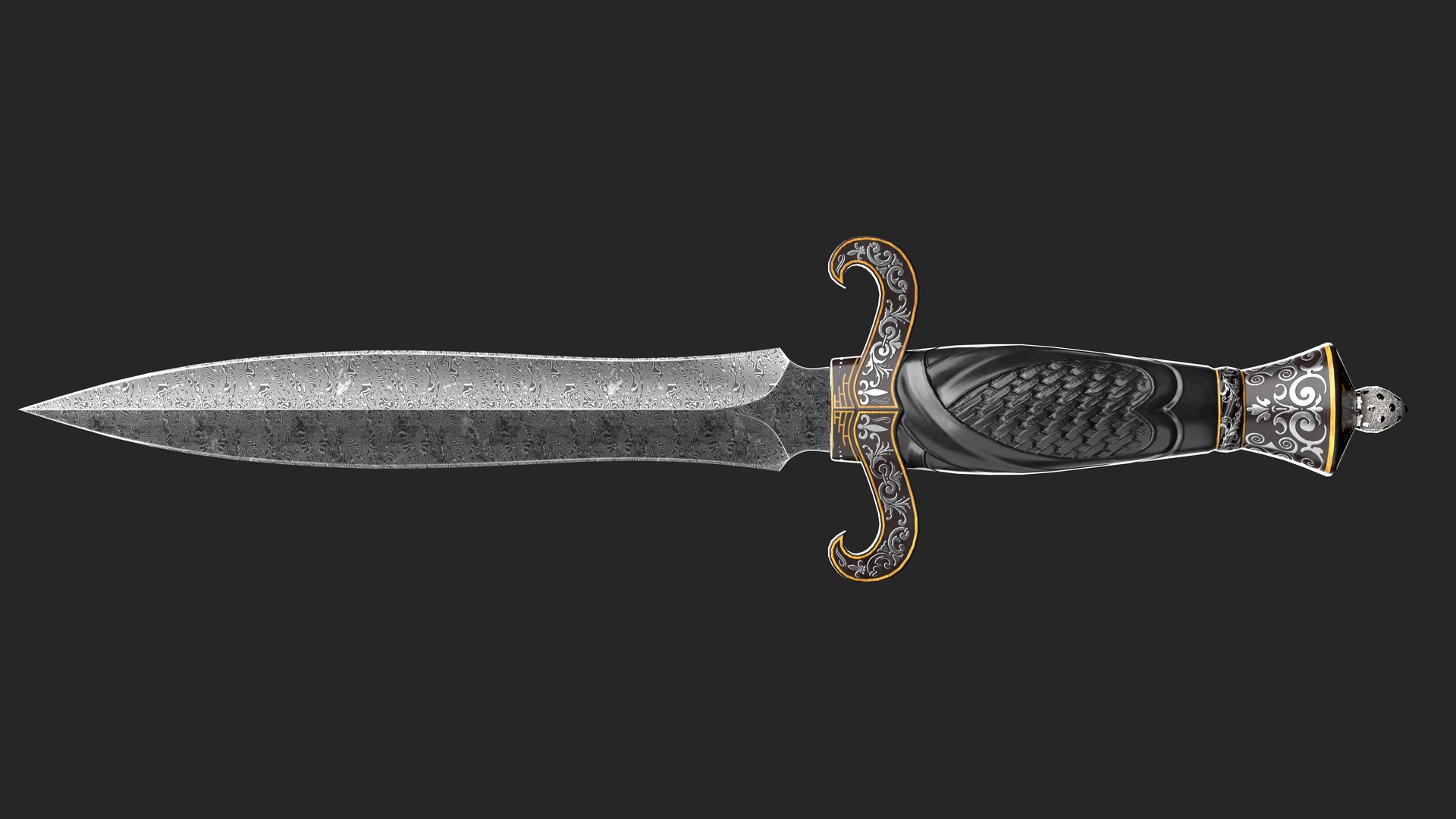 Dagger Black 3D Model - TurboSquid 1649710