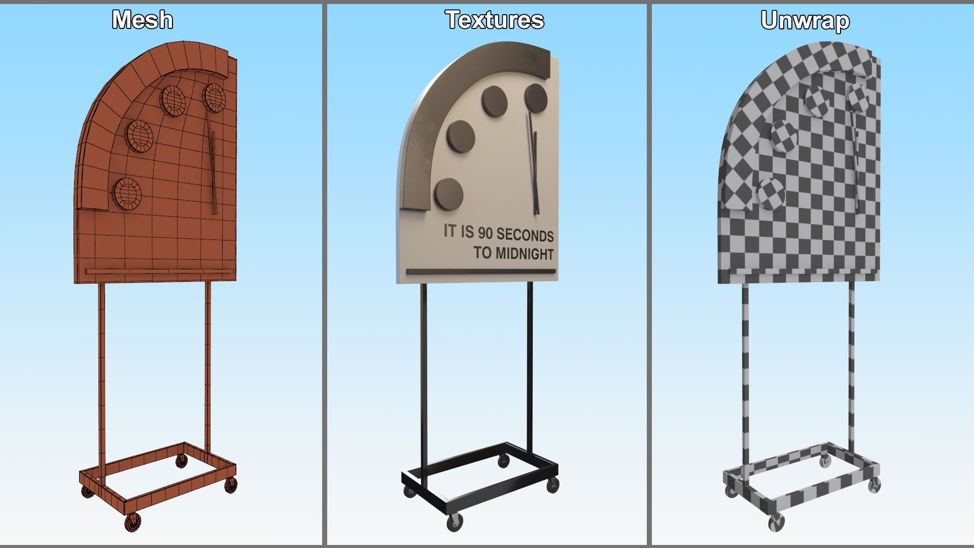 3D Doomsday Clock - TurboSquid 2273688
