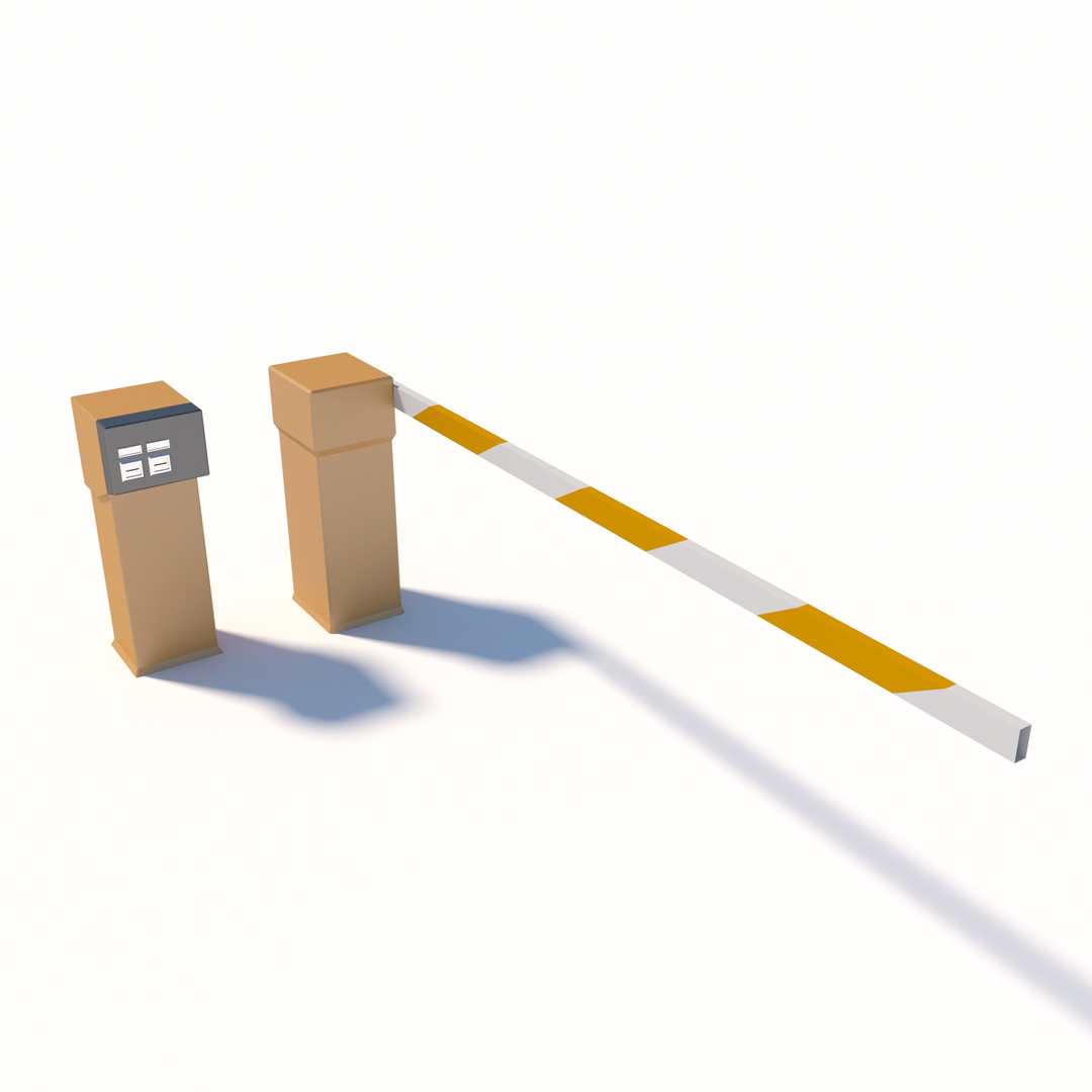3D parking barrier 3D model - TurboSquid 1715237