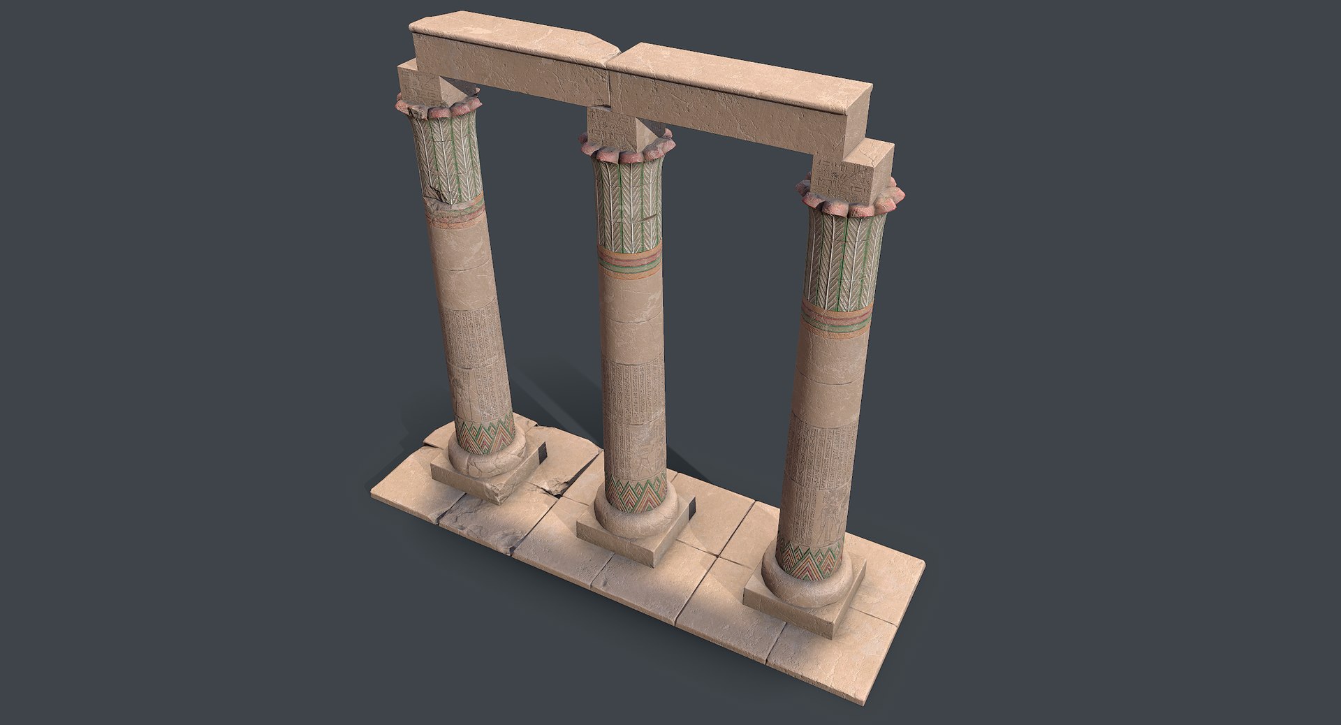 Ready egyptian columns 3D model - TurboSquid 1456472