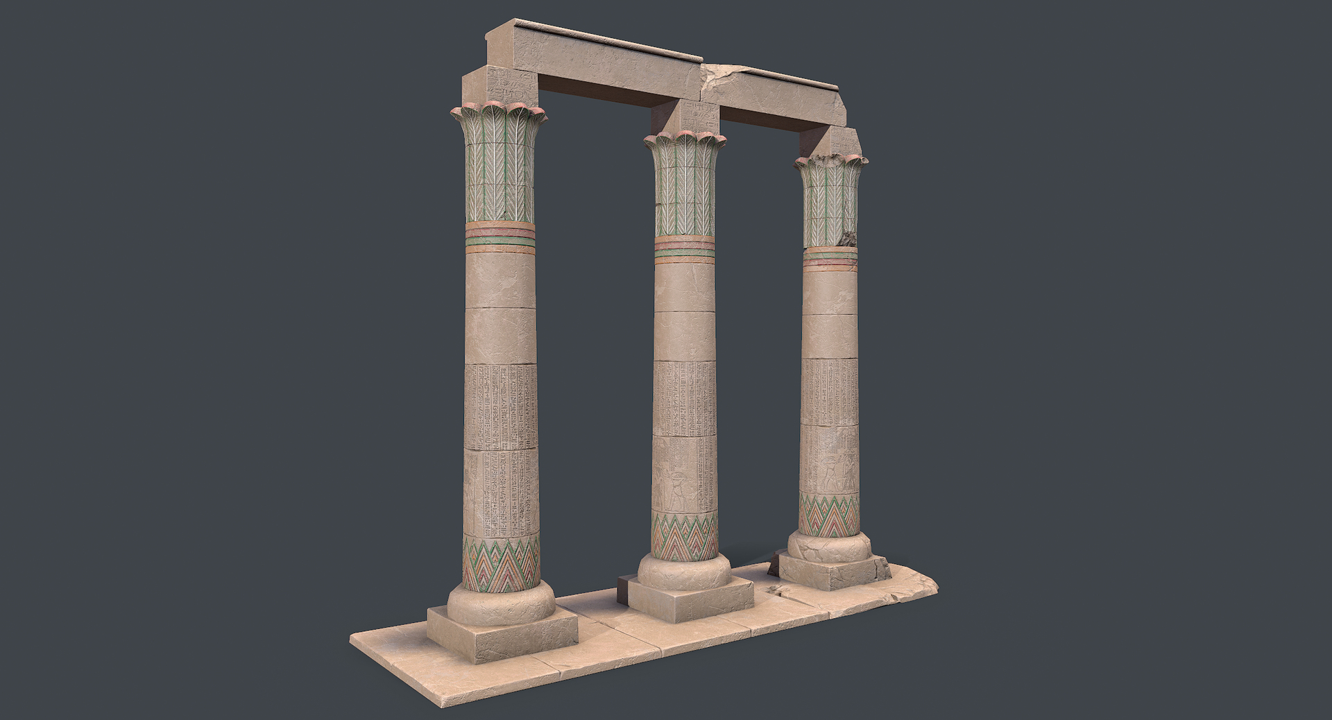 Ready egyptian columns 3D model - TurboSquid 1456472