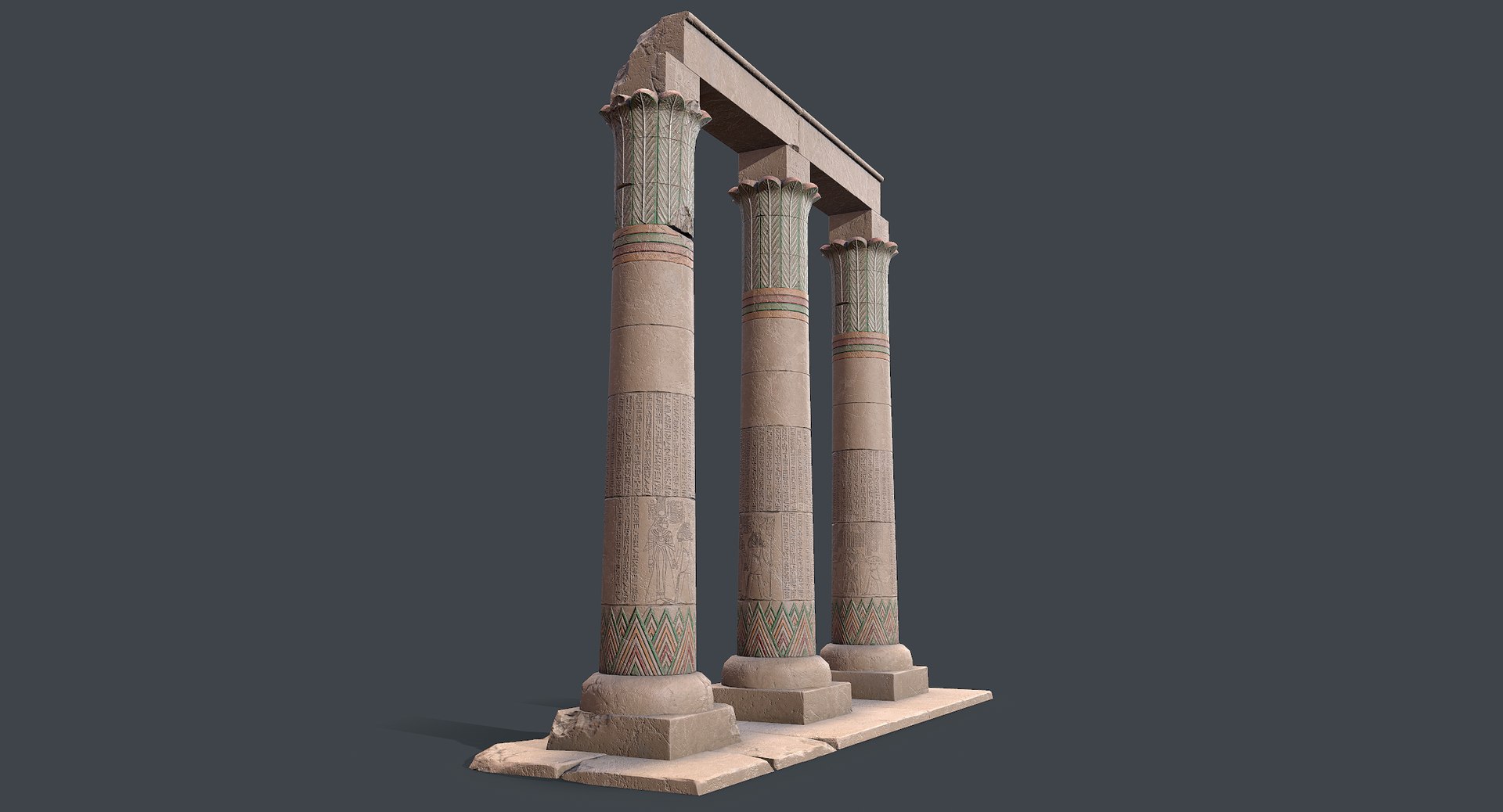Ready egyptian columns 3D model - TurboSquid 1456472