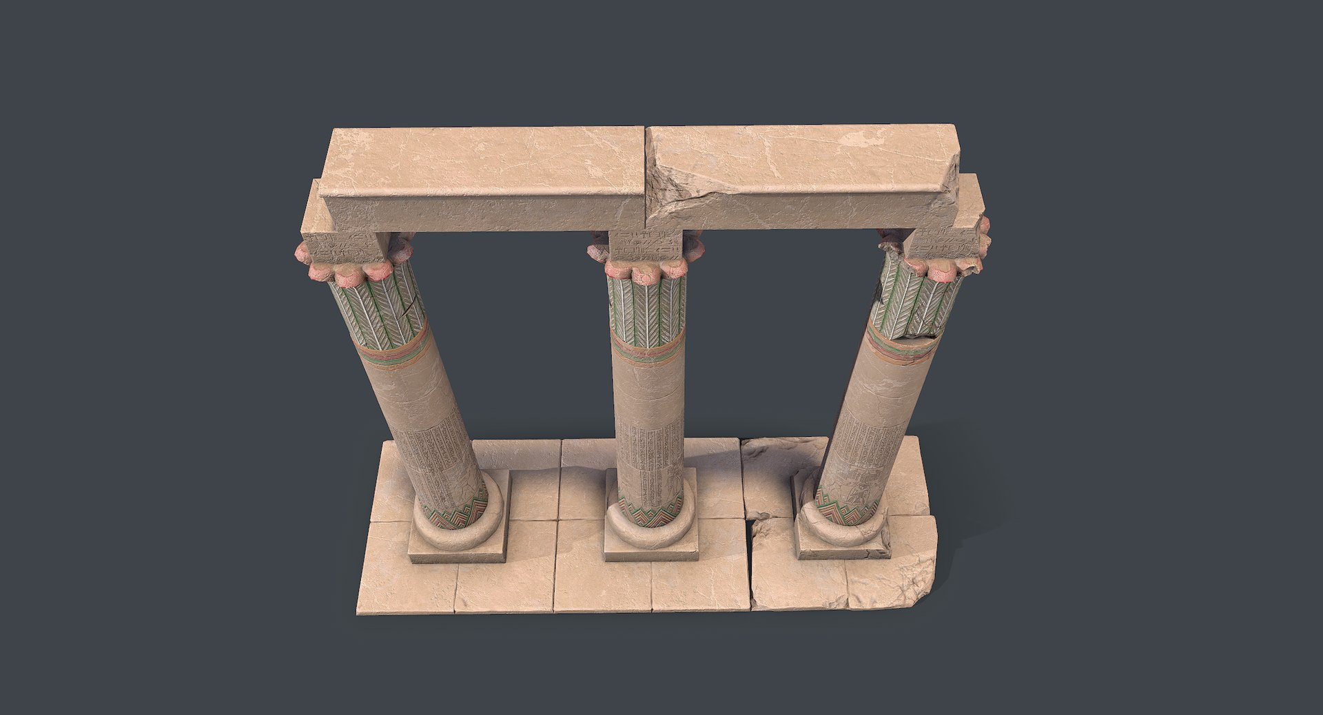 Ready egyptian columns 3D model - TurboSquid 1456472