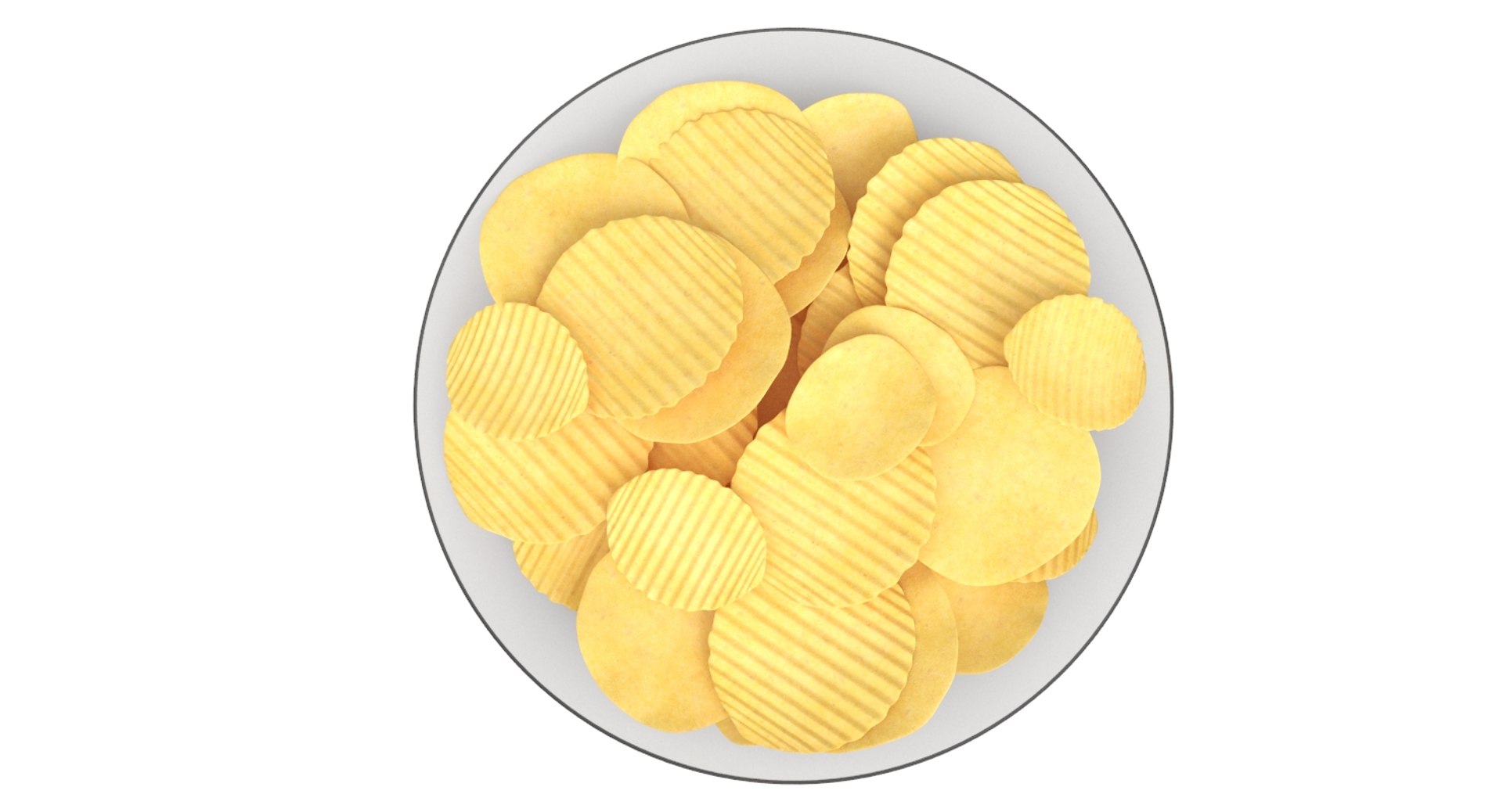 3D Potato Chips Plate Model - TurboSquid 1361418