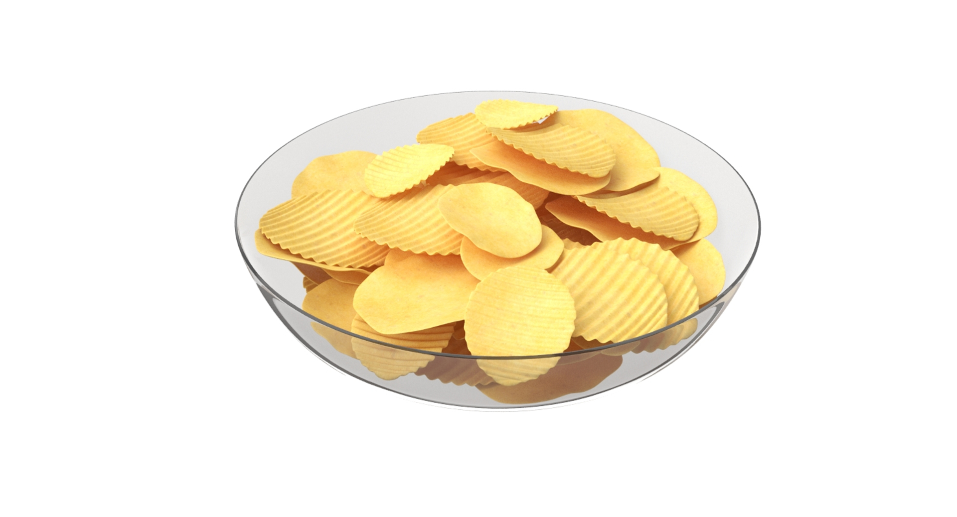 3D Potato Chips Plate Model - TurboSquid 1361418