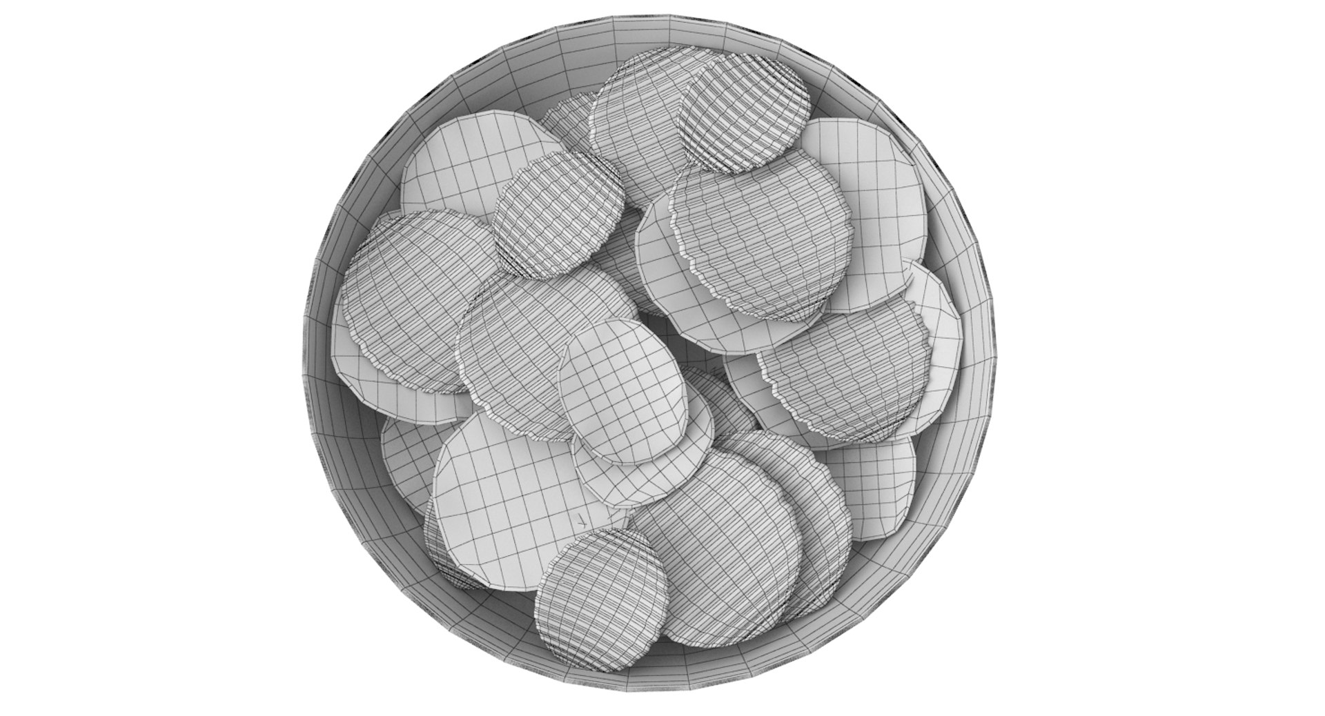3D Potato Chips Plate Model - TurboSquid 1361418