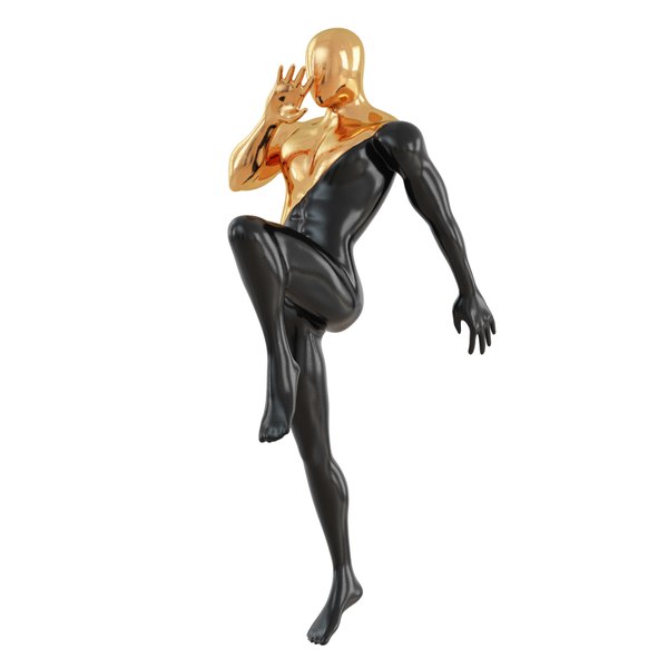 Abstract mannequin kick knee 3D - TurboSquid 1673363