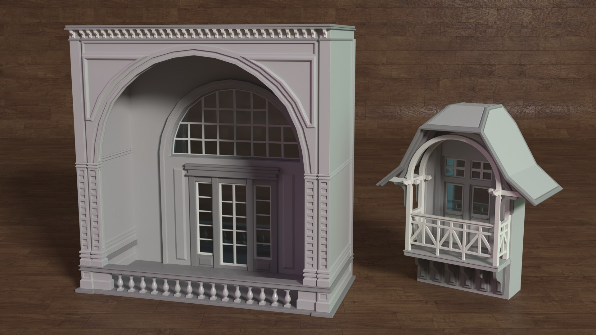 3D Building Facade Collection 6 - 18 Pieces Model - TurboSquid 1892546