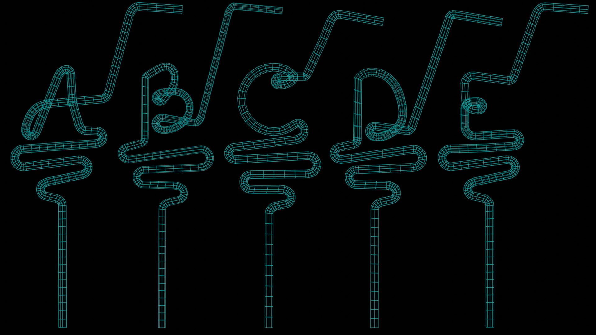 Crazy Straw Letter B 3D model - TurboSquid 1801242