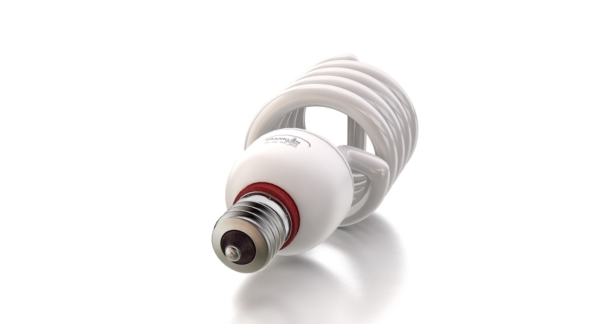 3d Model Fluorescent Light Bulb