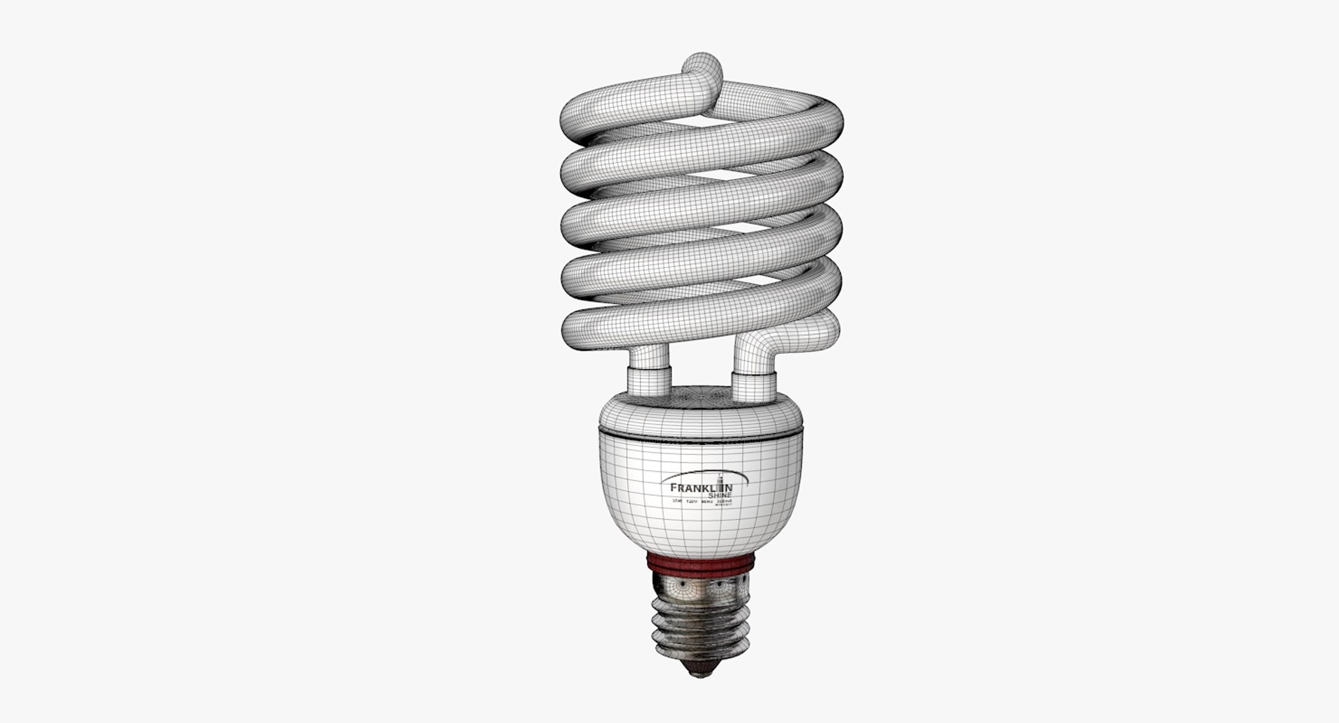 3d Model Fluorescent Light Bulb