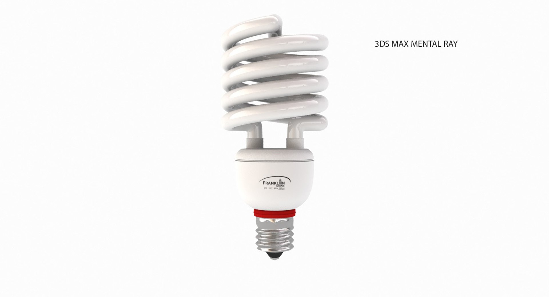 3d Model Fluorescent Light Bulb
