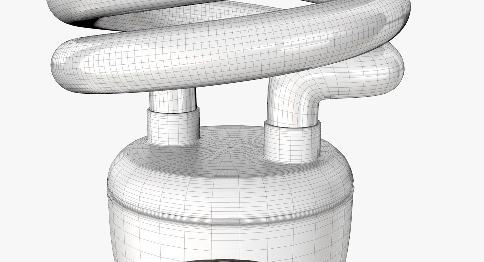 3d Model Fluorescent Light Bulb