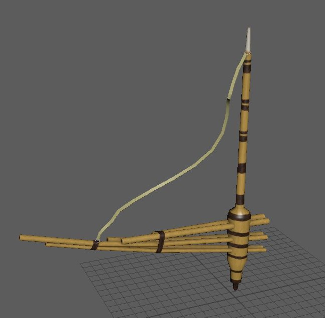 3D Asian Bamboo Flute Traditional - TurboSquid 1455484