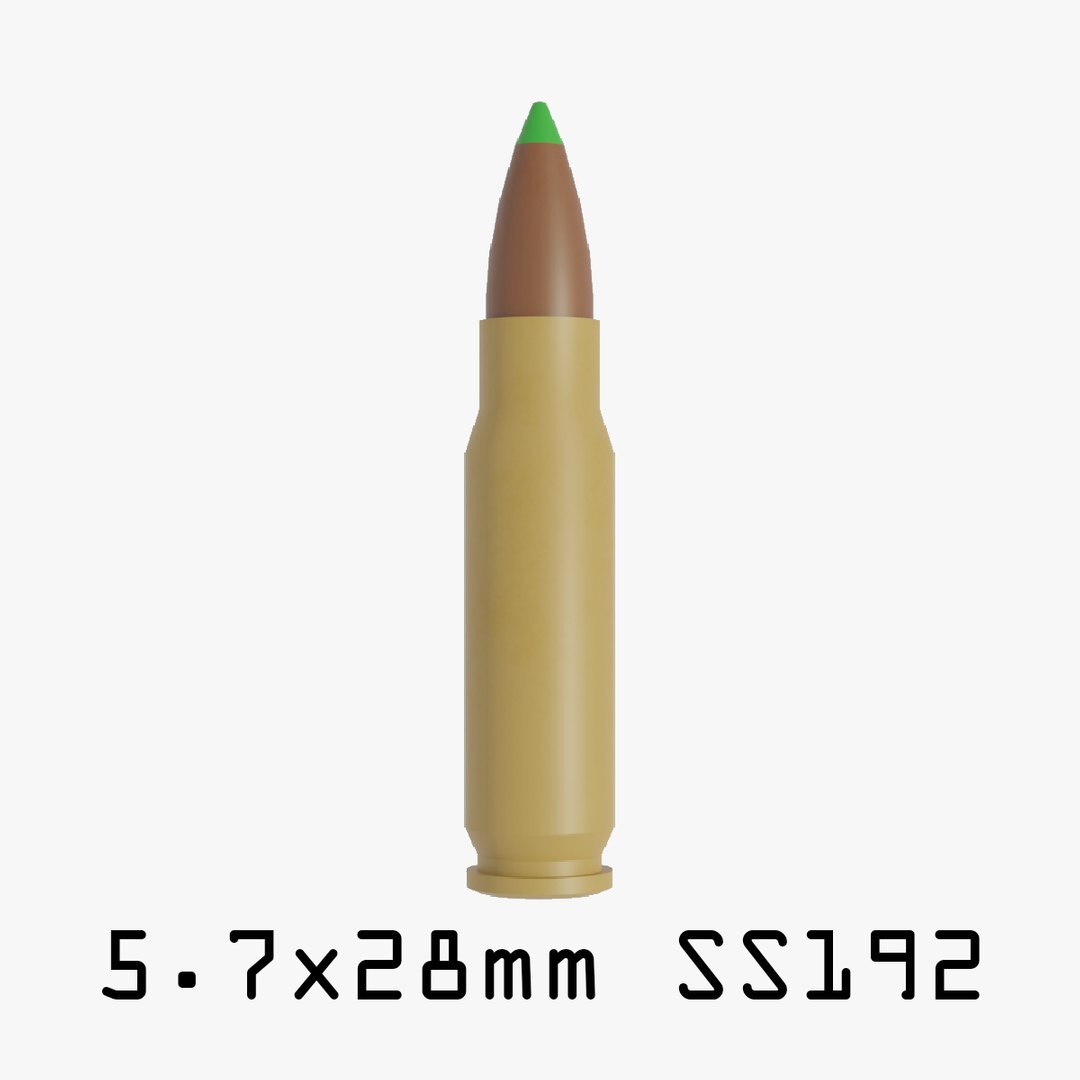 5-7x28mm SS192 Soft Core Cartridge 3D Model - TurboSquid 2053759