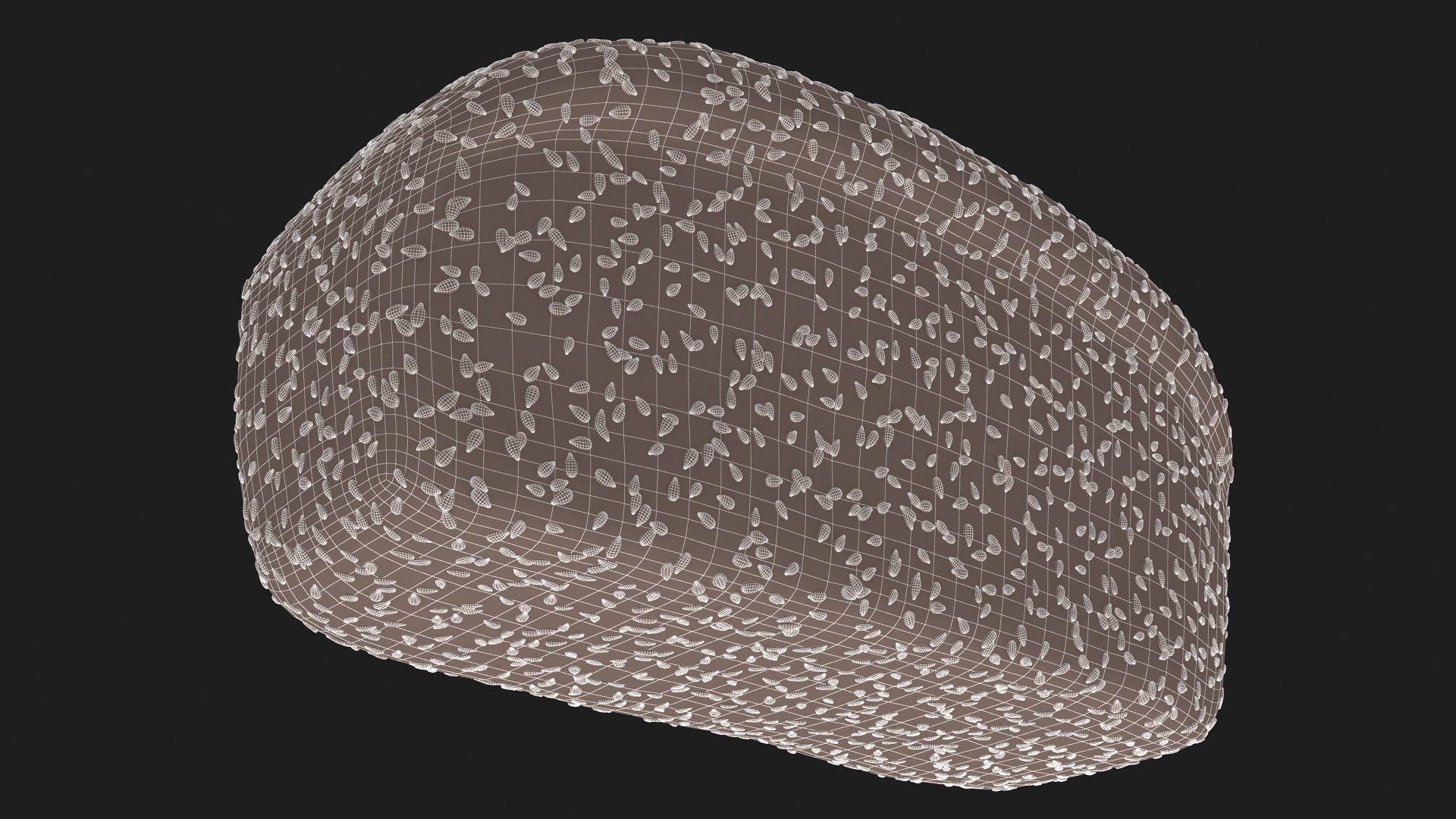 3D Realistic Sesame Bread Model - TurboSquid 1449987
