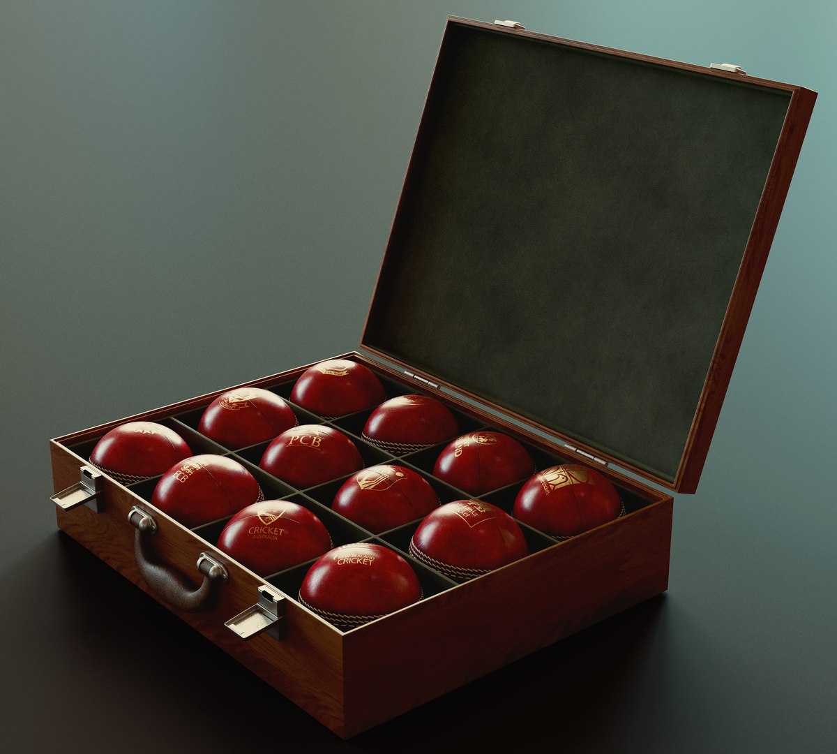 3D Red Cricket Ball Box Collection Model - TurboSquid 2091322