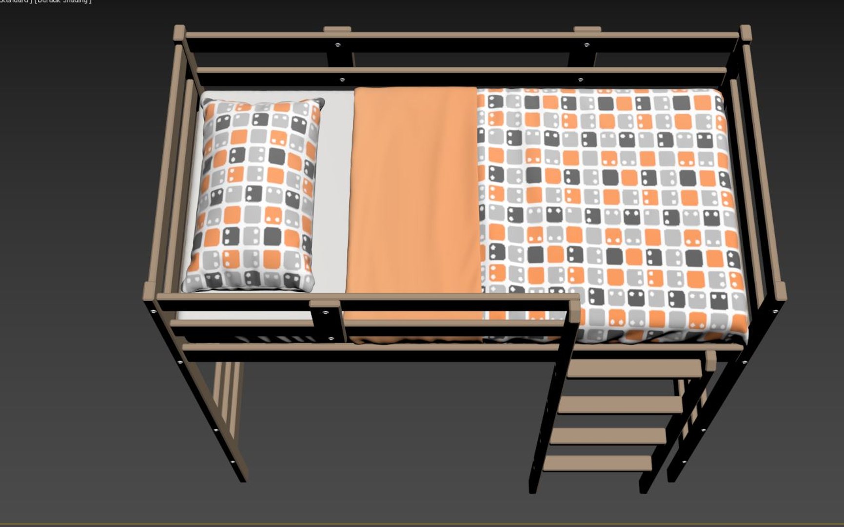 Loft Bed 3D - TurboSquid 1990336