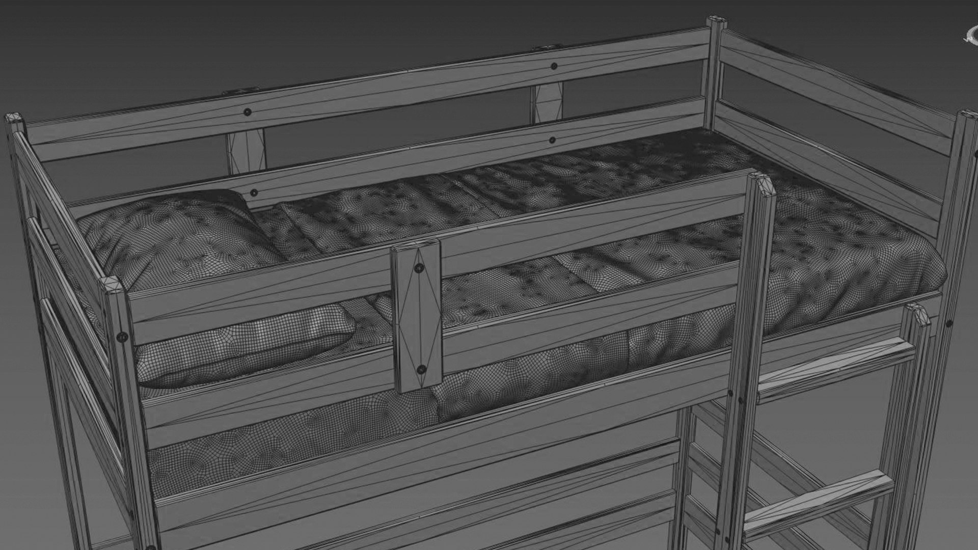 Loft Bed 3D - TurboSquid 1990336